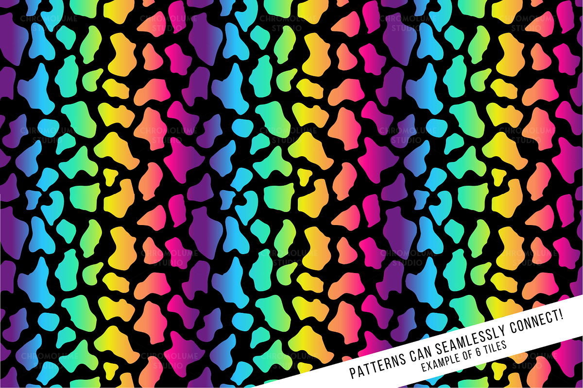 Rainbow Animal Print Digital Paper
