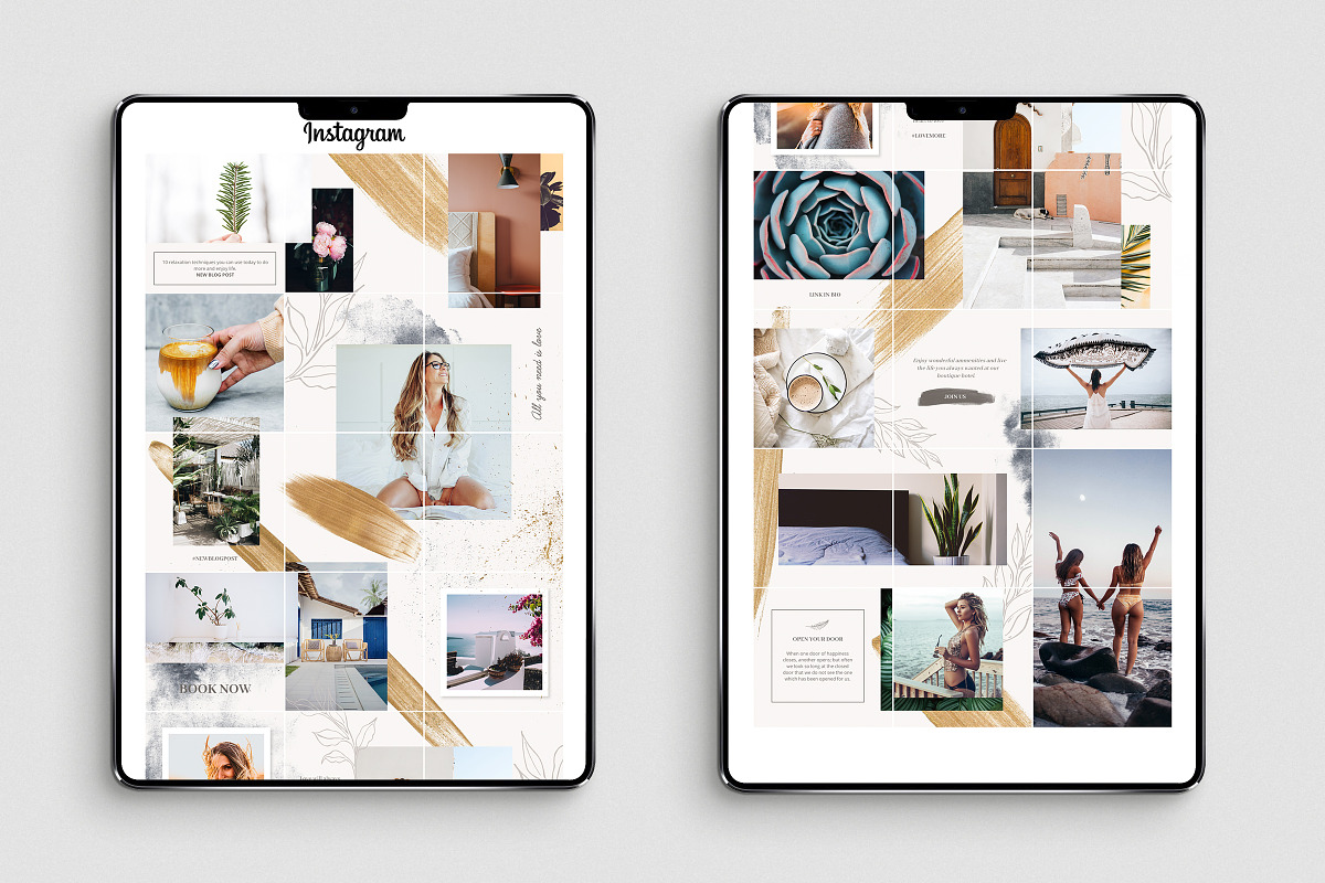 Instagram Post Layouts Bundle, a Social Media Template by The Iconic