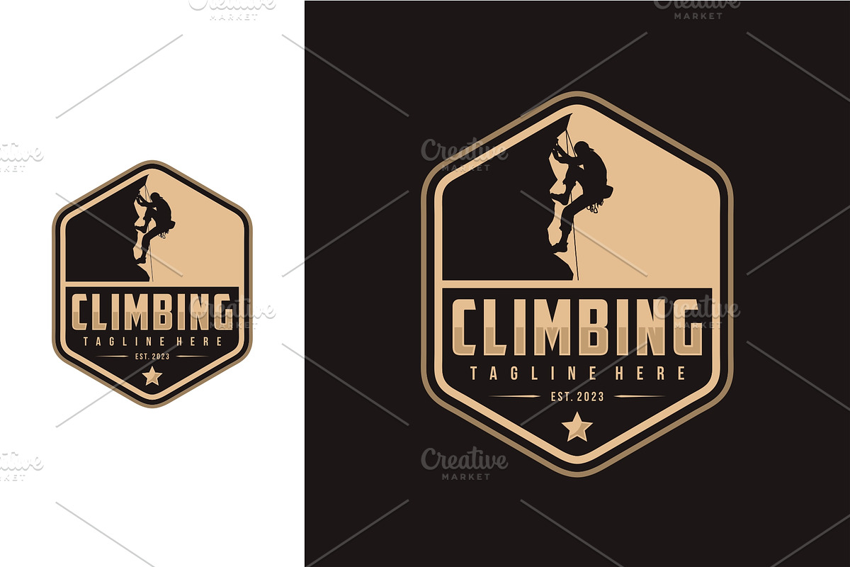 Climbing vector logo design, a Branding & Logo Template by jundio studio