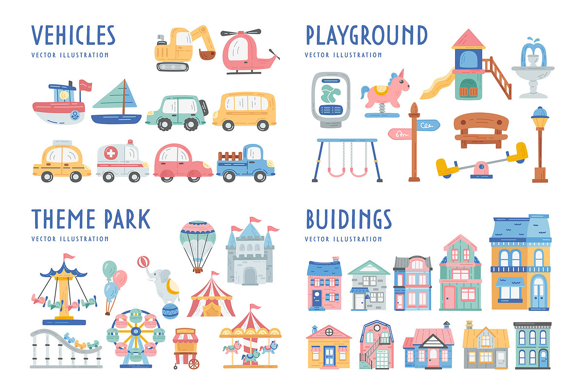 Cute Map Creator Kit, an Object Graphic by DesignerCandies