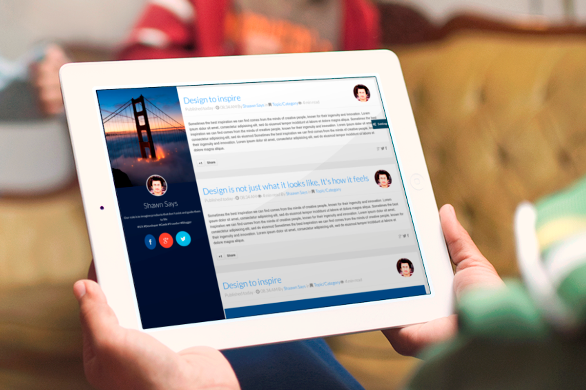 Simple Blog Responsive Theme, a Bootstrap Template by uExel Web Design ...