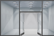 Empty store front shop open doors, a Household Mockup by Meiluns shop