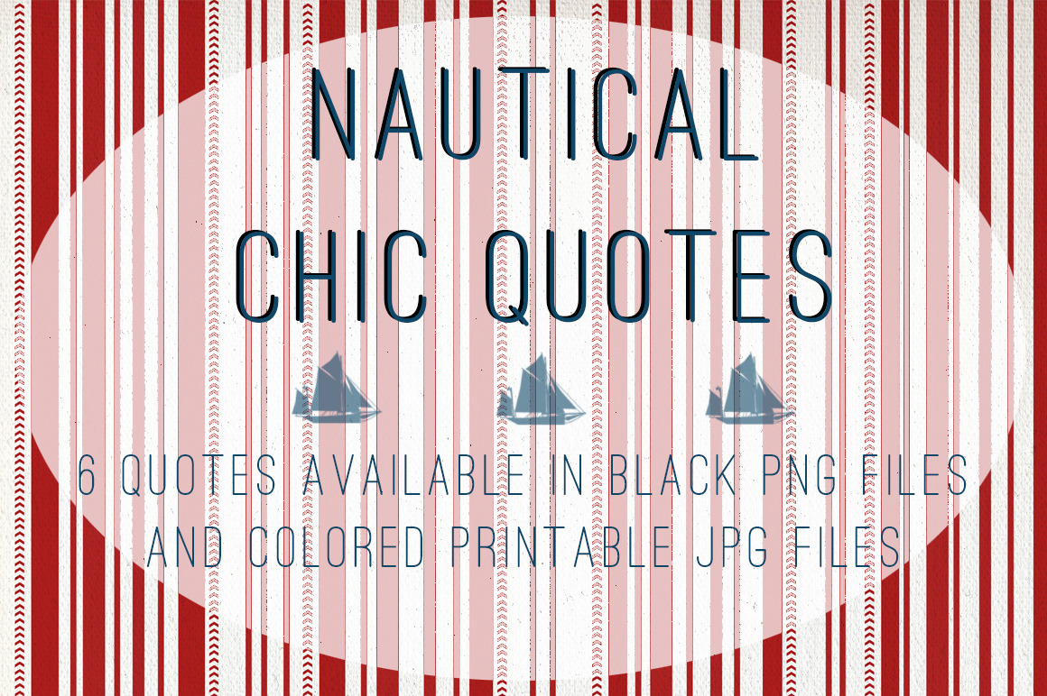 Nautical Chic Quotes, an Object Graphic by Rhonna Designs | Creative Market