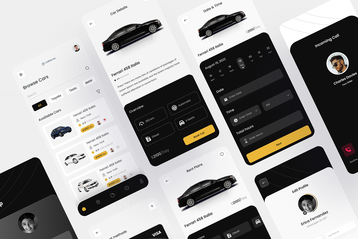 Car Rental Mobile App IOS kit, a Templates & Theme by devsnet