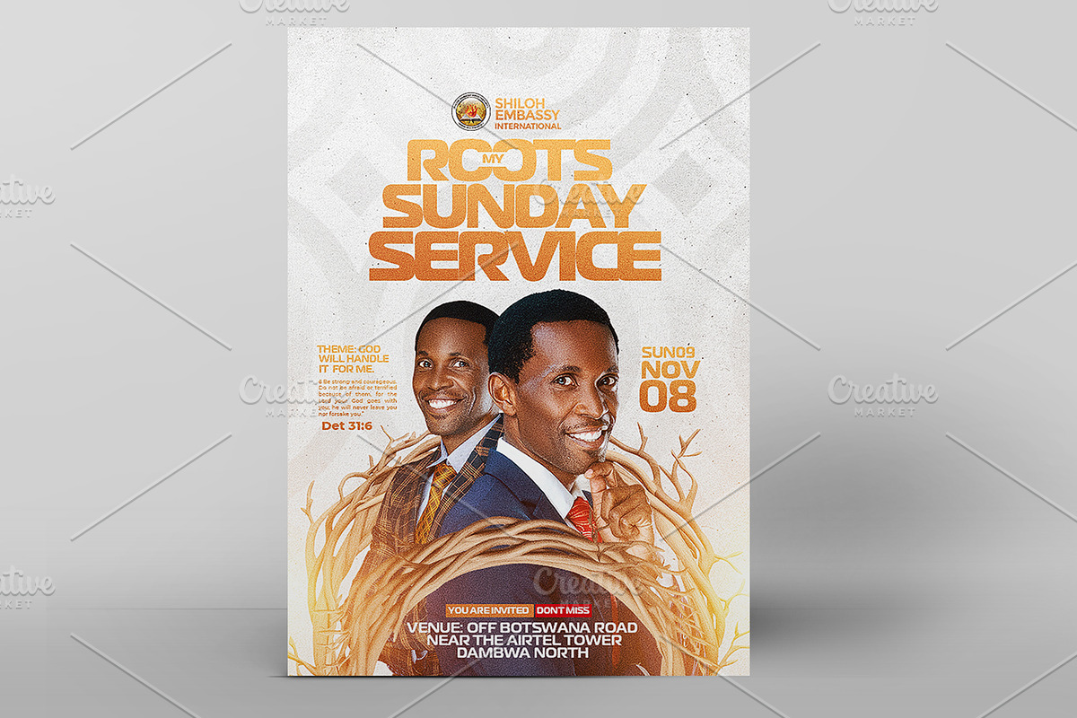 Church poster design template