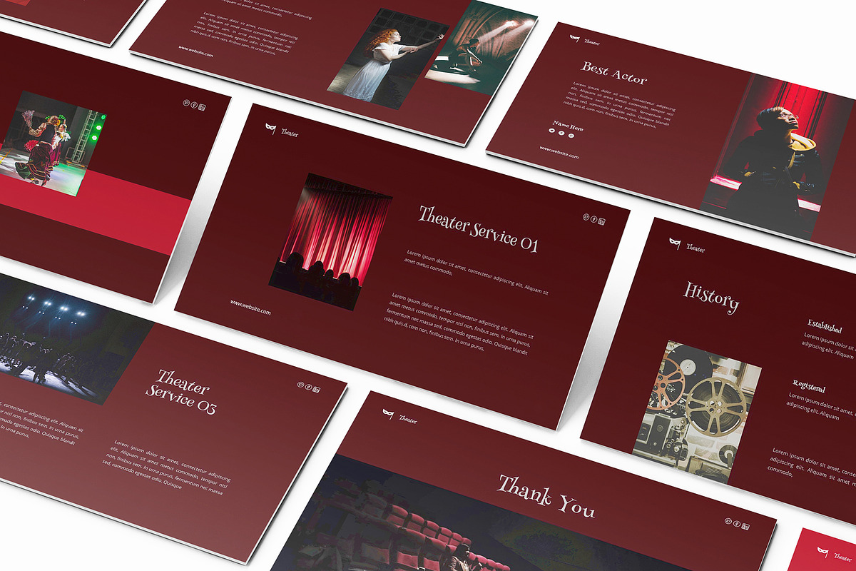 Theater Google Slides Template, a Presentation Template by Formatika Studio