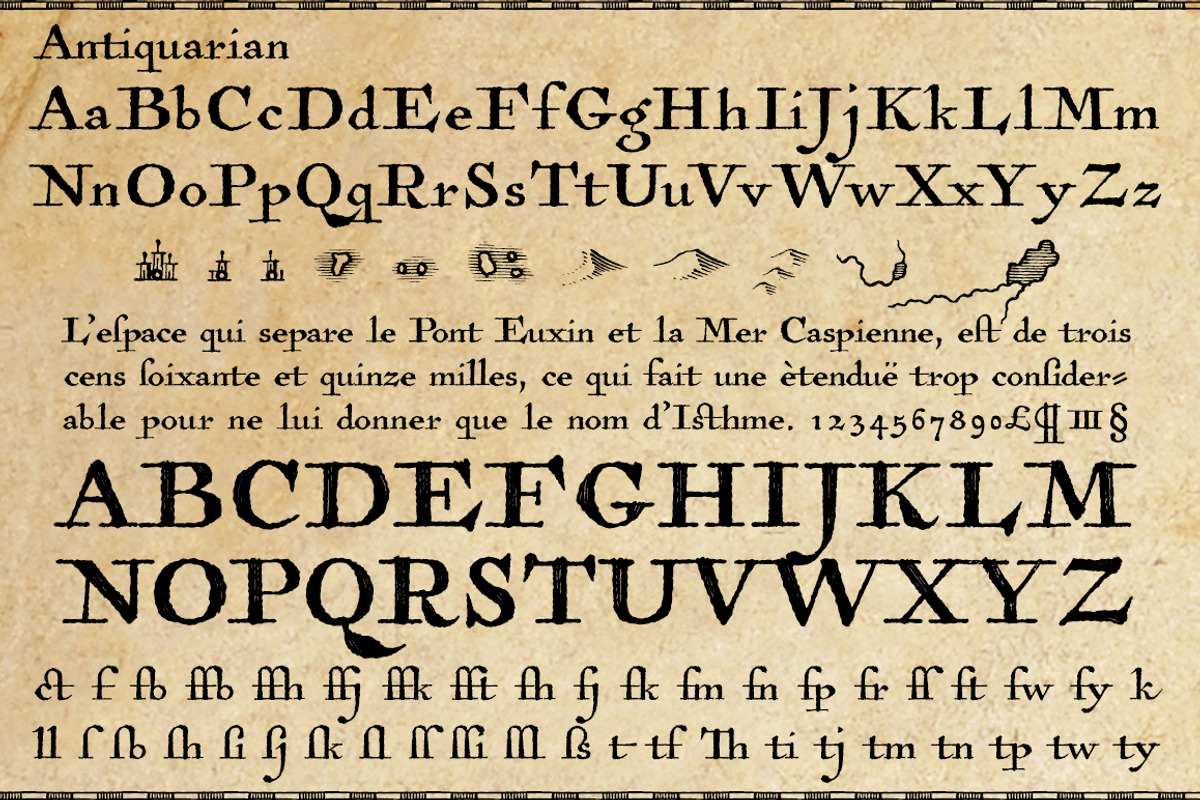 Antiquarian, an 18th-century map font