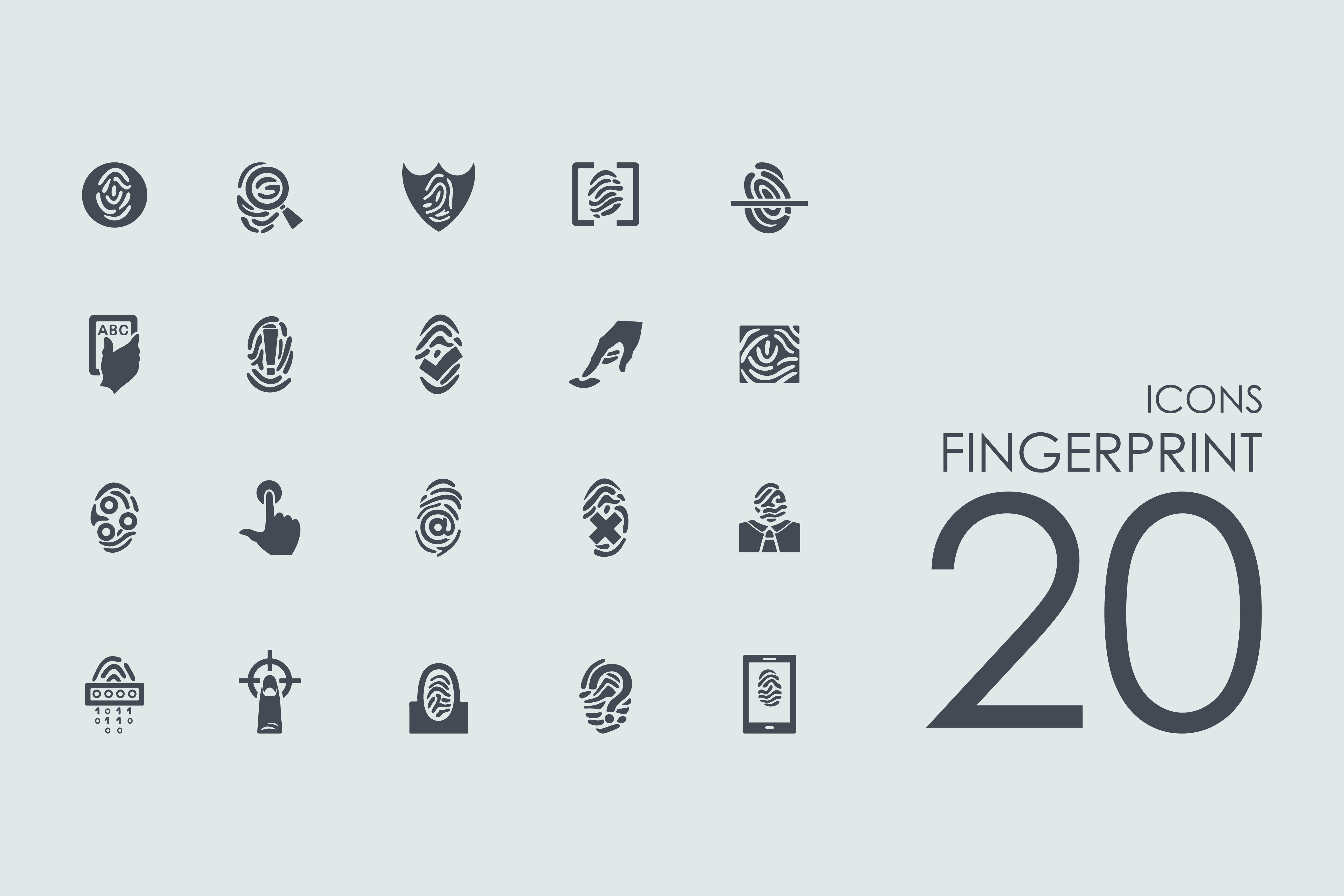 20 Fingerprint icons, an Icon by Palau