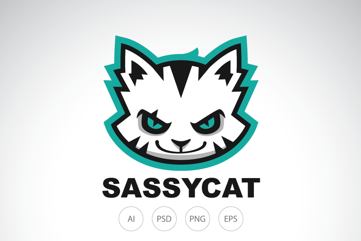 Sassy Cat Logo Template, a Branding & Logo Template by Heavtryq Design