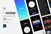 Nestream Mobile App UI Kit, an UI Kit Template by VictorThemes