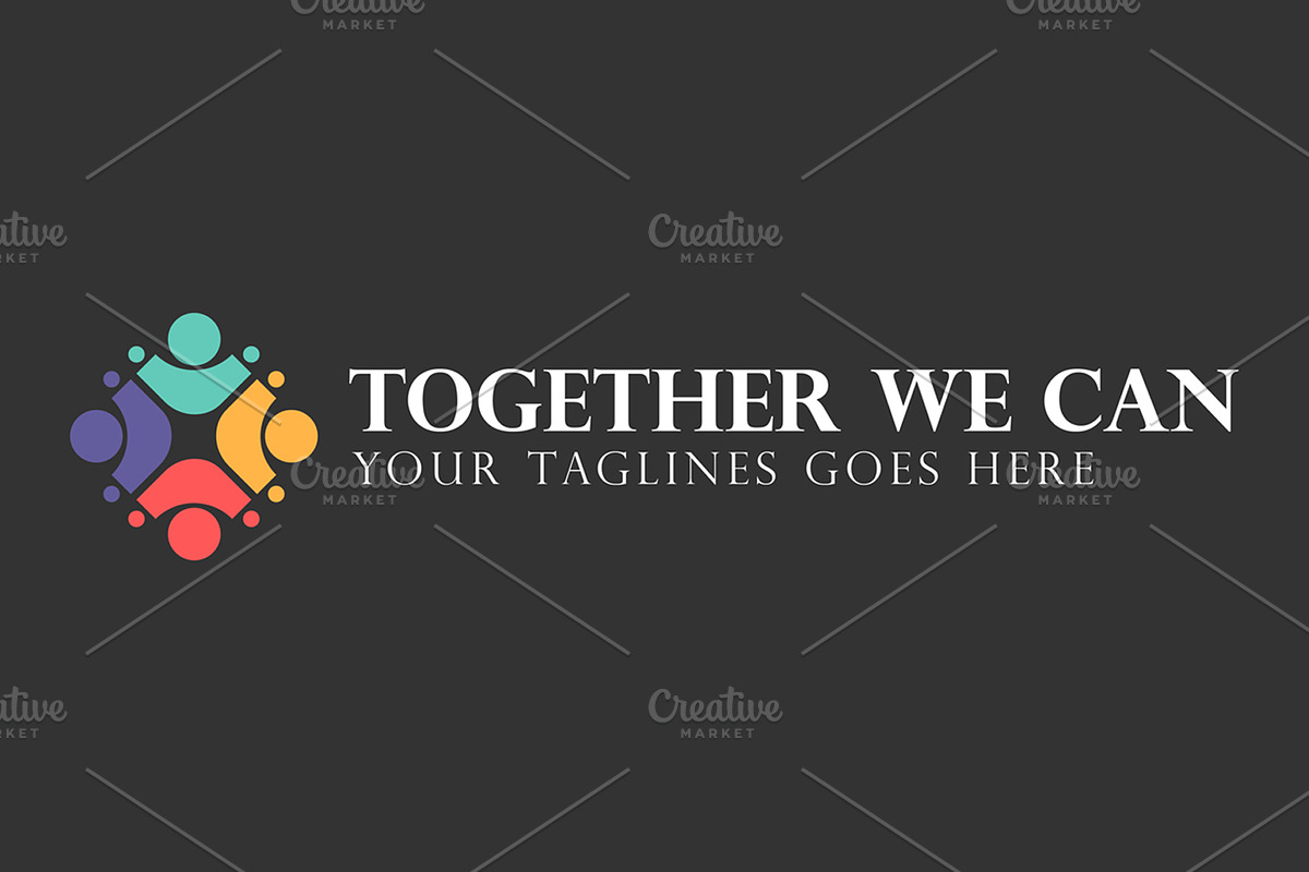 Together We Can Logo, a Branding & Logo Template by Kaushal Jangid