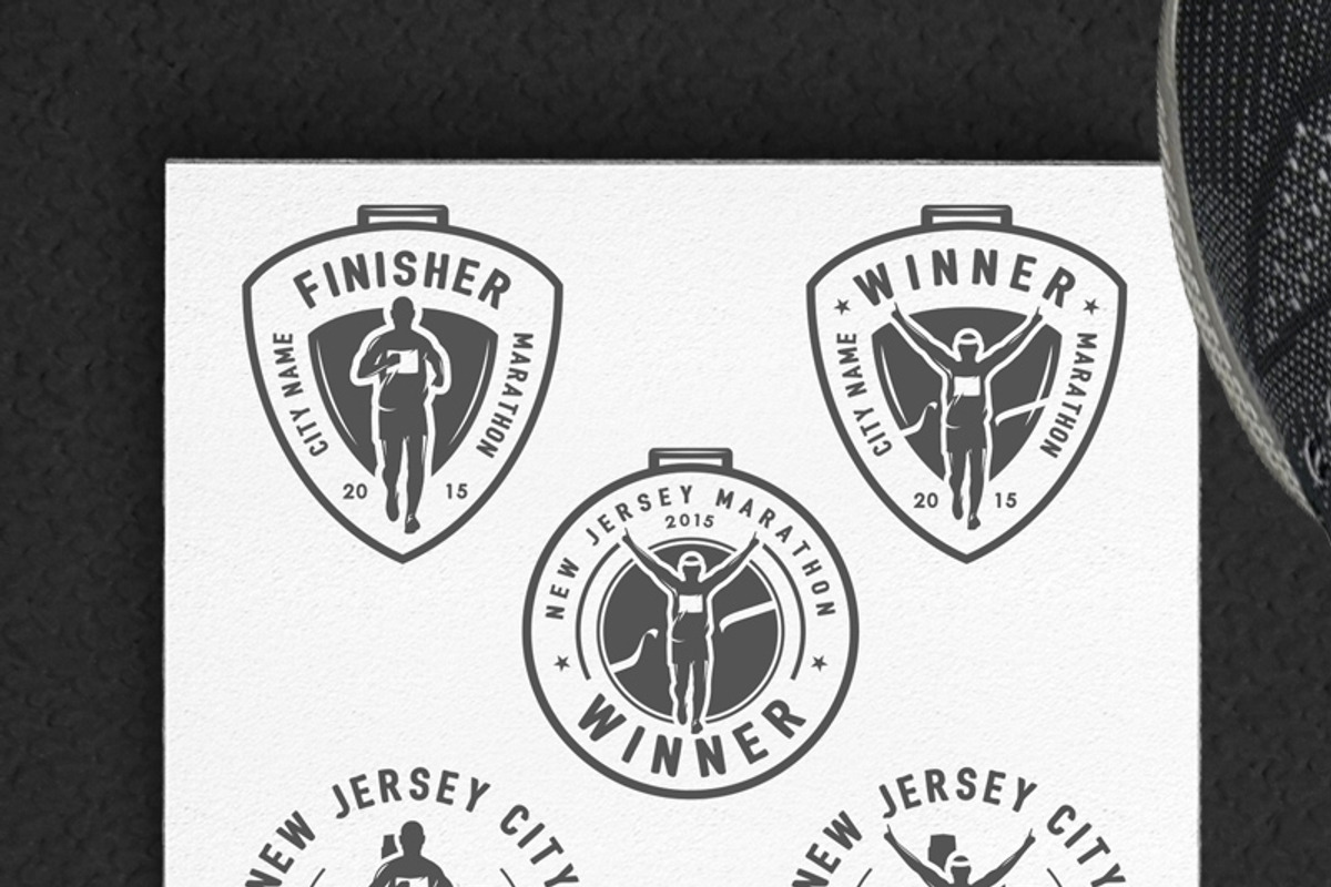 Running design elements BIG BUNDLE, an Illustration by 1baranov