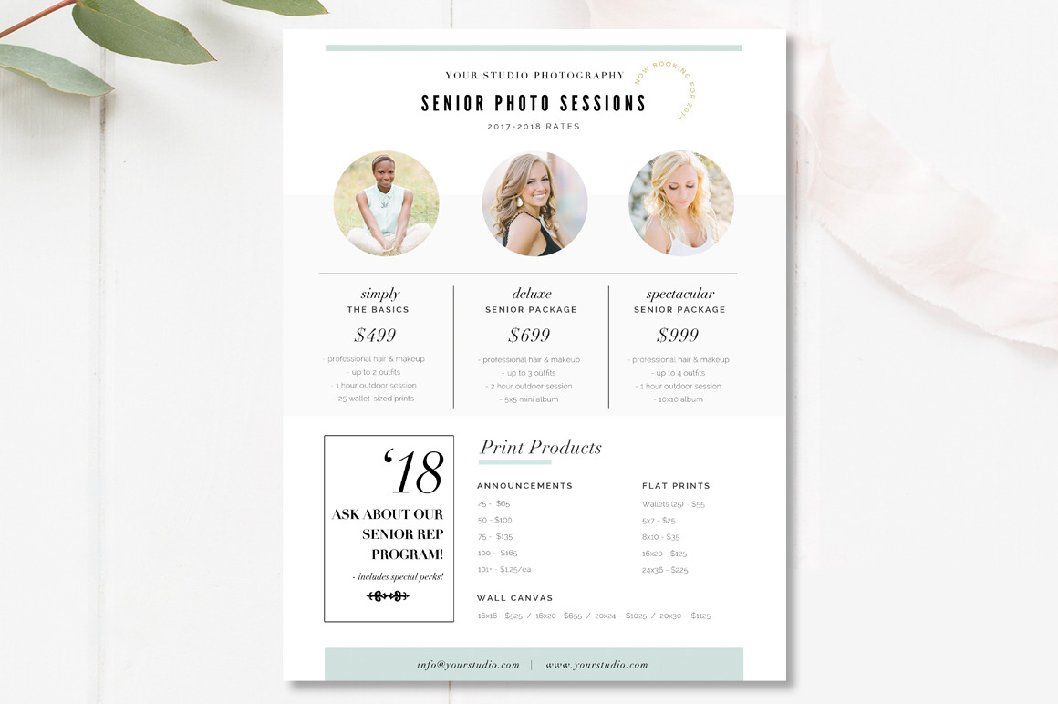 Senior Pricing Template, a Flyer Template by By Stephanie Design