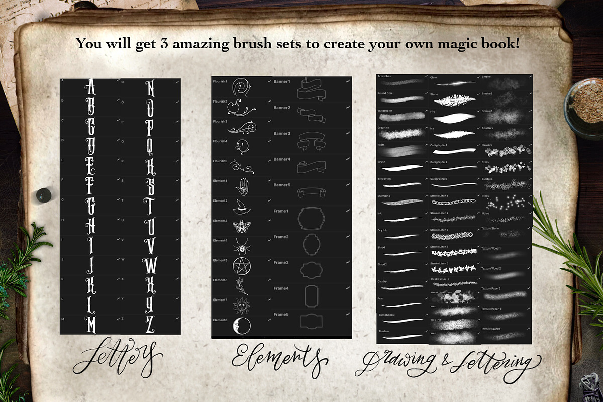 Magic Book Creator Kit, a Brush Add-On by Letter Elfa Studio