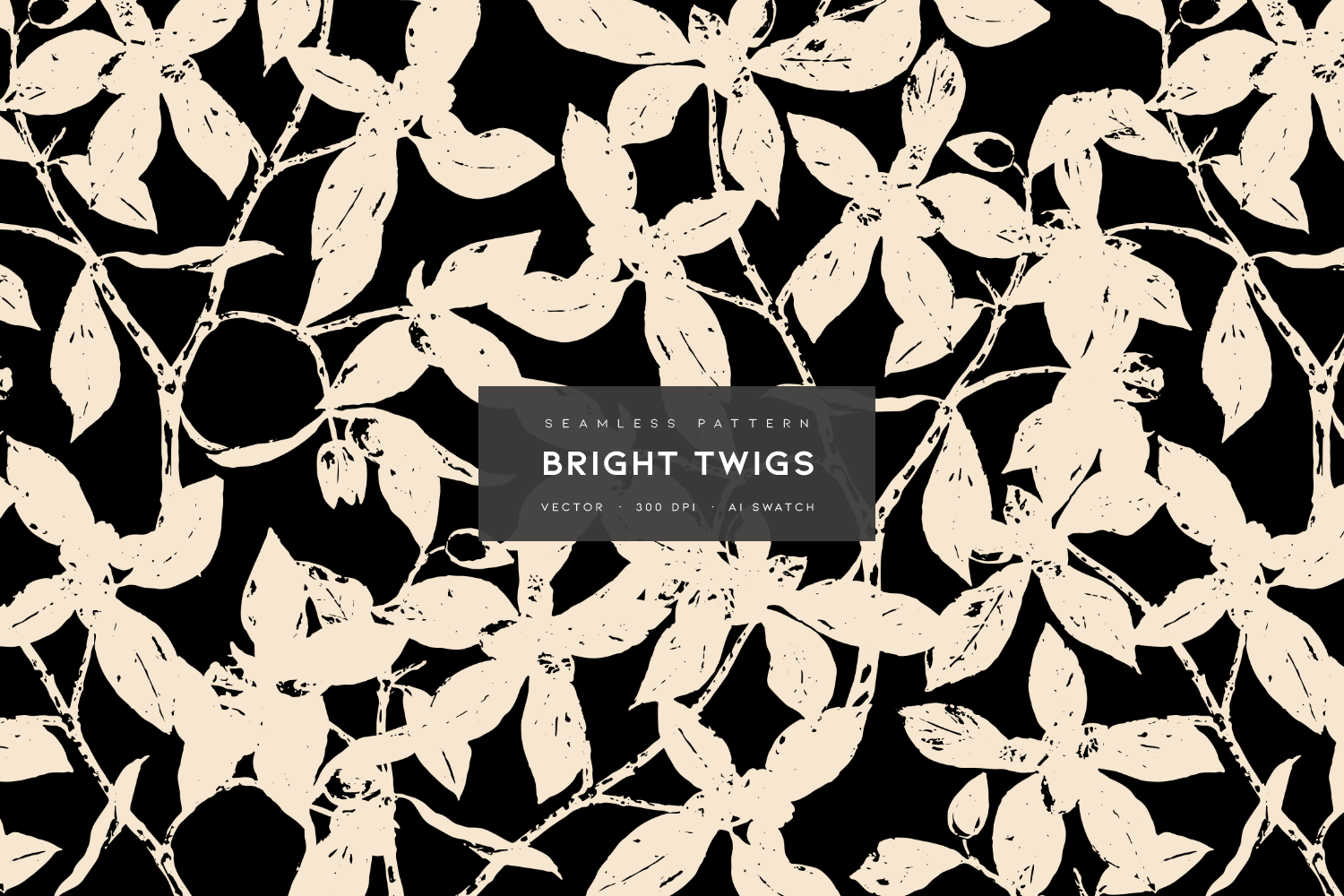Bright Twigs | Vector Pattern, a Pattern Graphic by MalyskaStudio