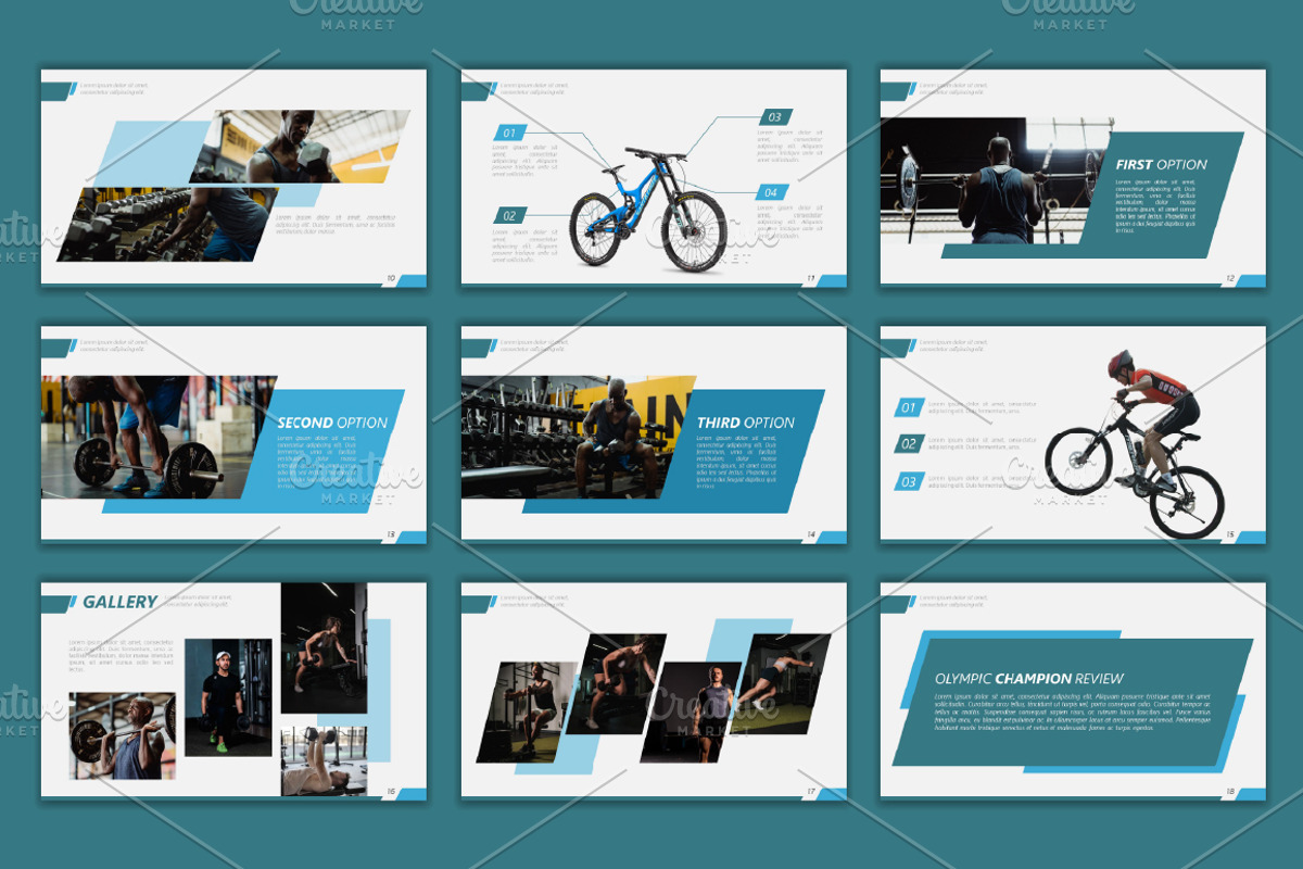 Fitness Powerpoint Animated Slides, a Presentation Template by alexdndz
