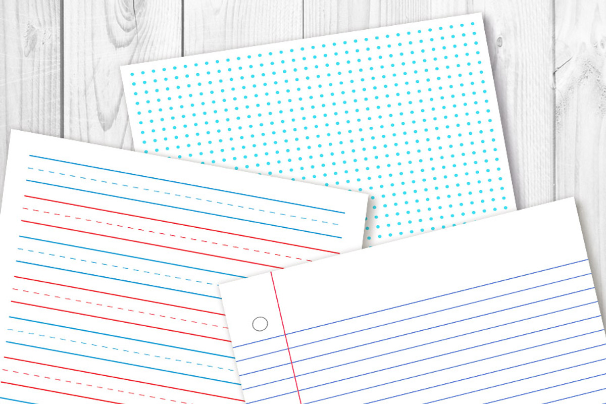 School / Writing Lined Digital Paper, a Pattern Graphic by The Digital ...