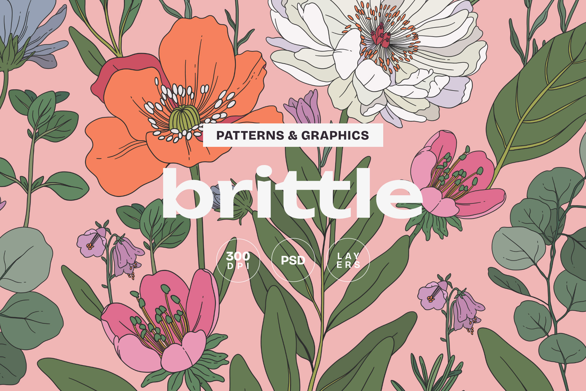 Brittle Botanical Pattern & Graphics, a Pattern Graphic by likorbut