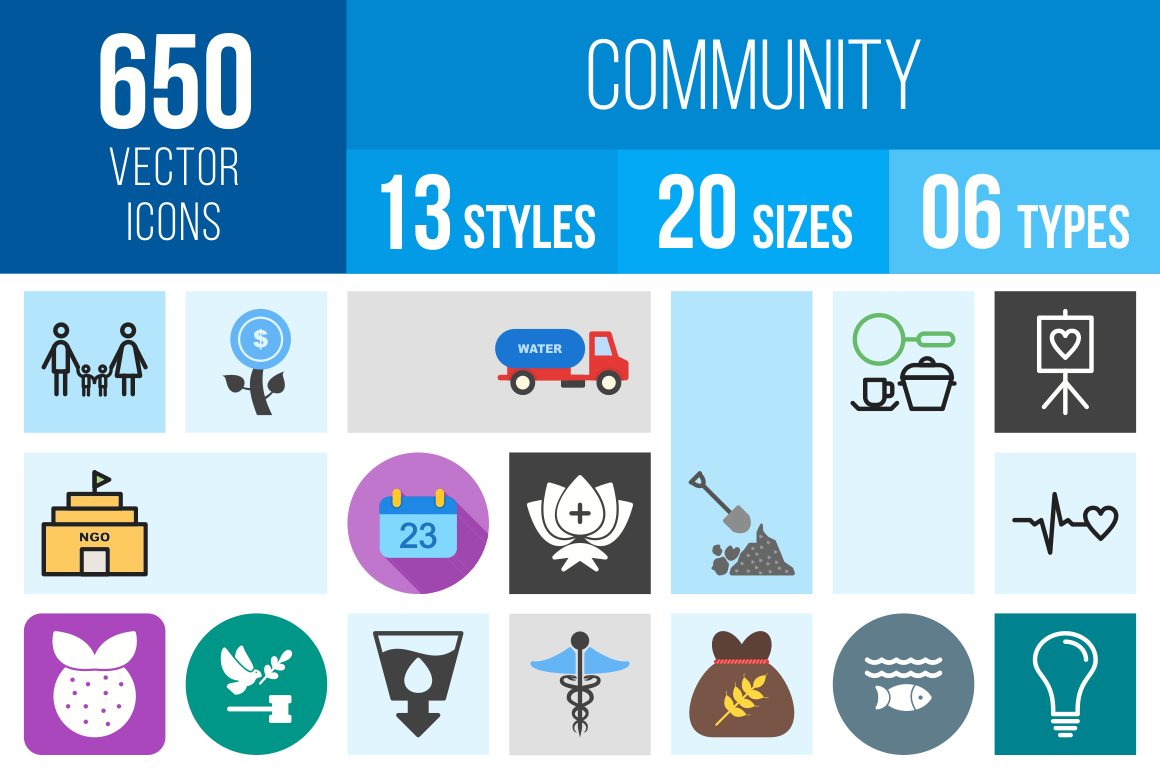 650 Community Icons, an Outline Icon by IconBunny | Creative Market