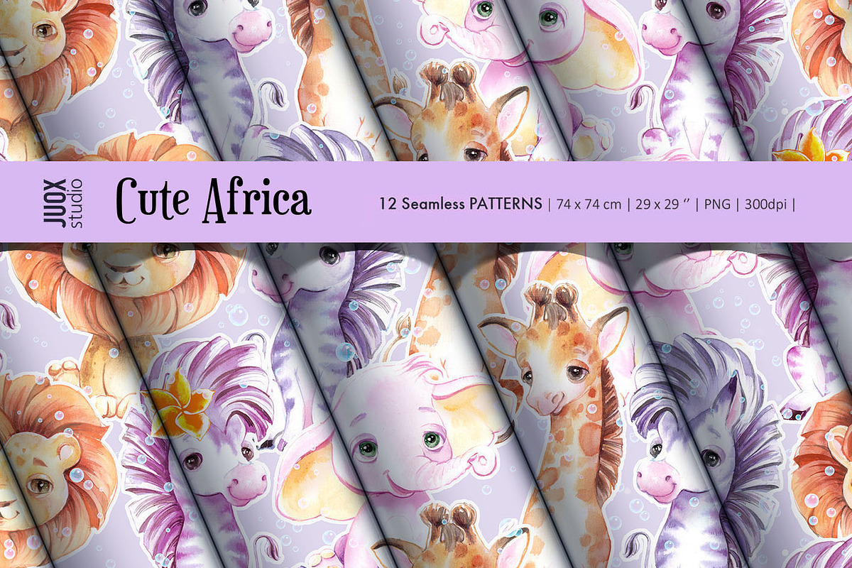 Cute Africa patterns & elements, a Pattern Graphic by JUOXstudio