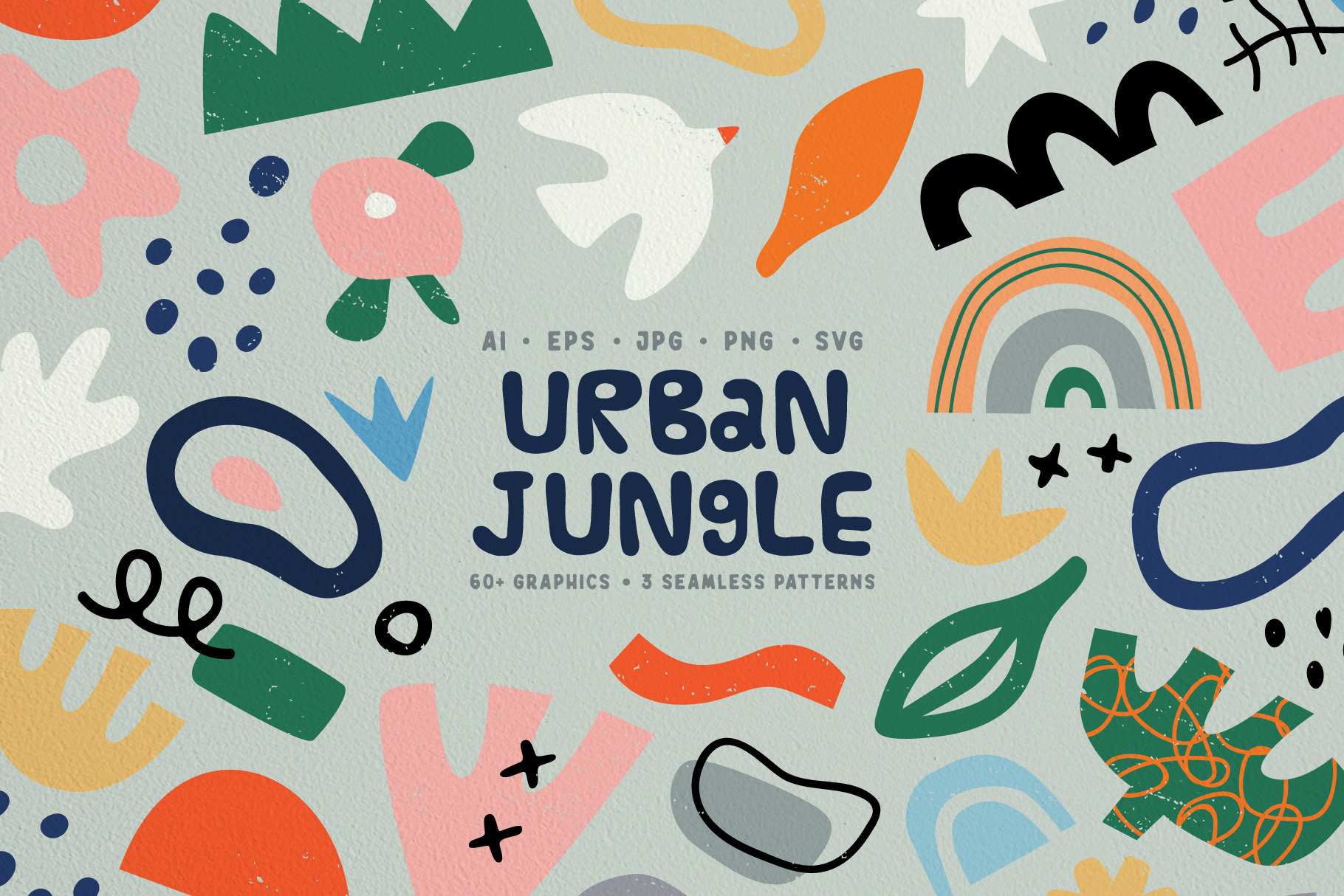 Urban Jungle: Graphics + Patterns, an Animal Illustration by Dedraw ...