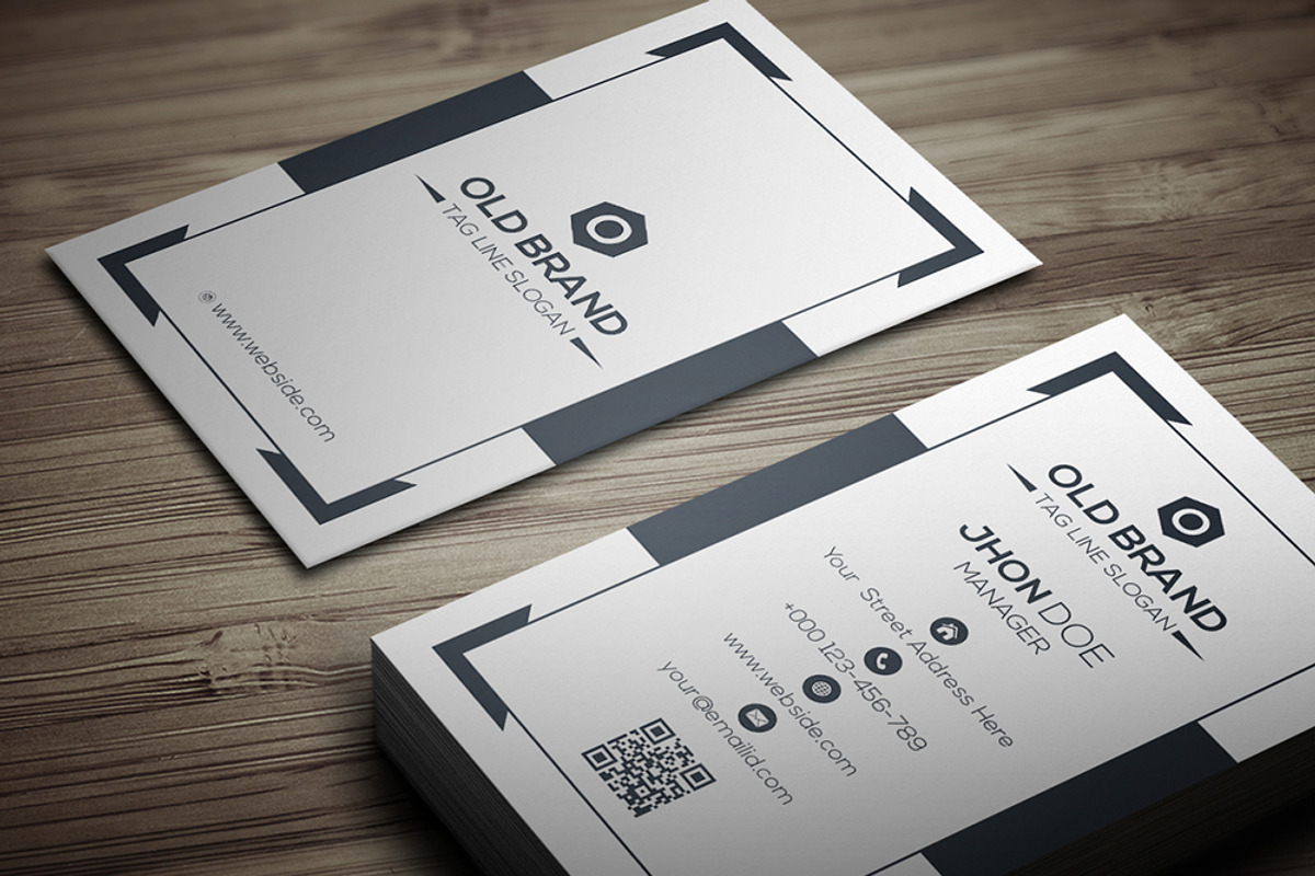 Old Brand Business Card, a Business Card Template by GenerousArt