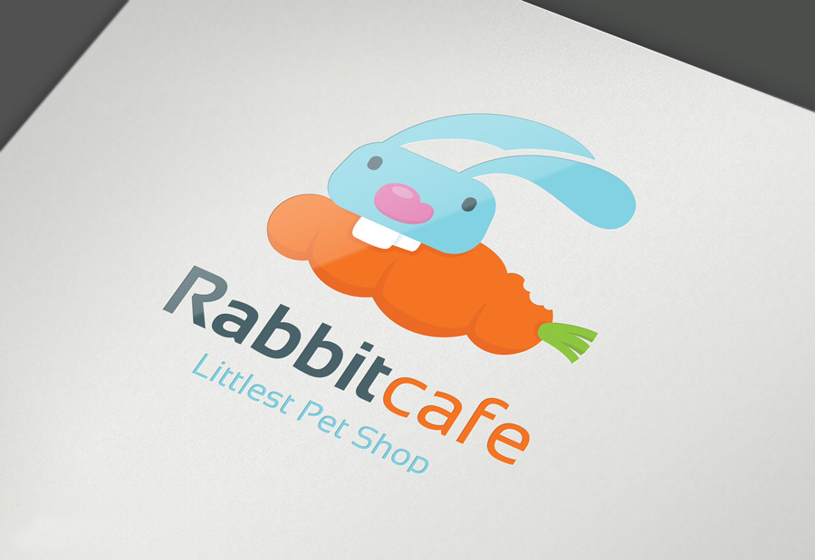 Rabbit Cafe Logo, a Templates & Theme by Vectorwins Premium Shop