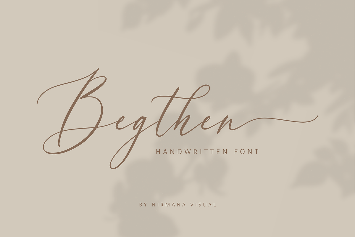 Begthen - Classy Calligraphy, a Script Font by Nirmana Visual | Creative Market