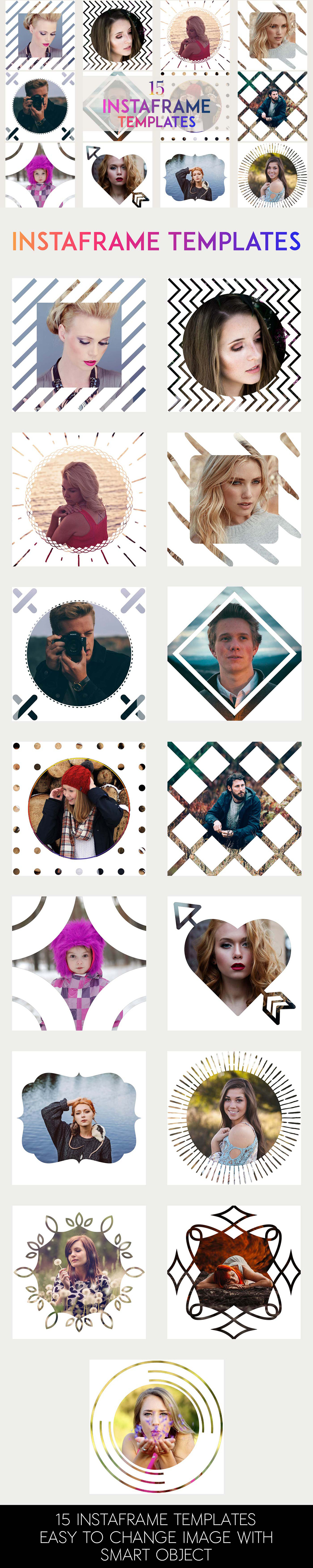 15 InstaFrame PSD Templates, a Social Media Template by Creativetacos