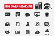 25 big data analysis icons, an Outline Icon by urban icon