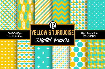 Aqua Mermaid Scales Digital Paper, a Pattern Graphic by Digital Curio