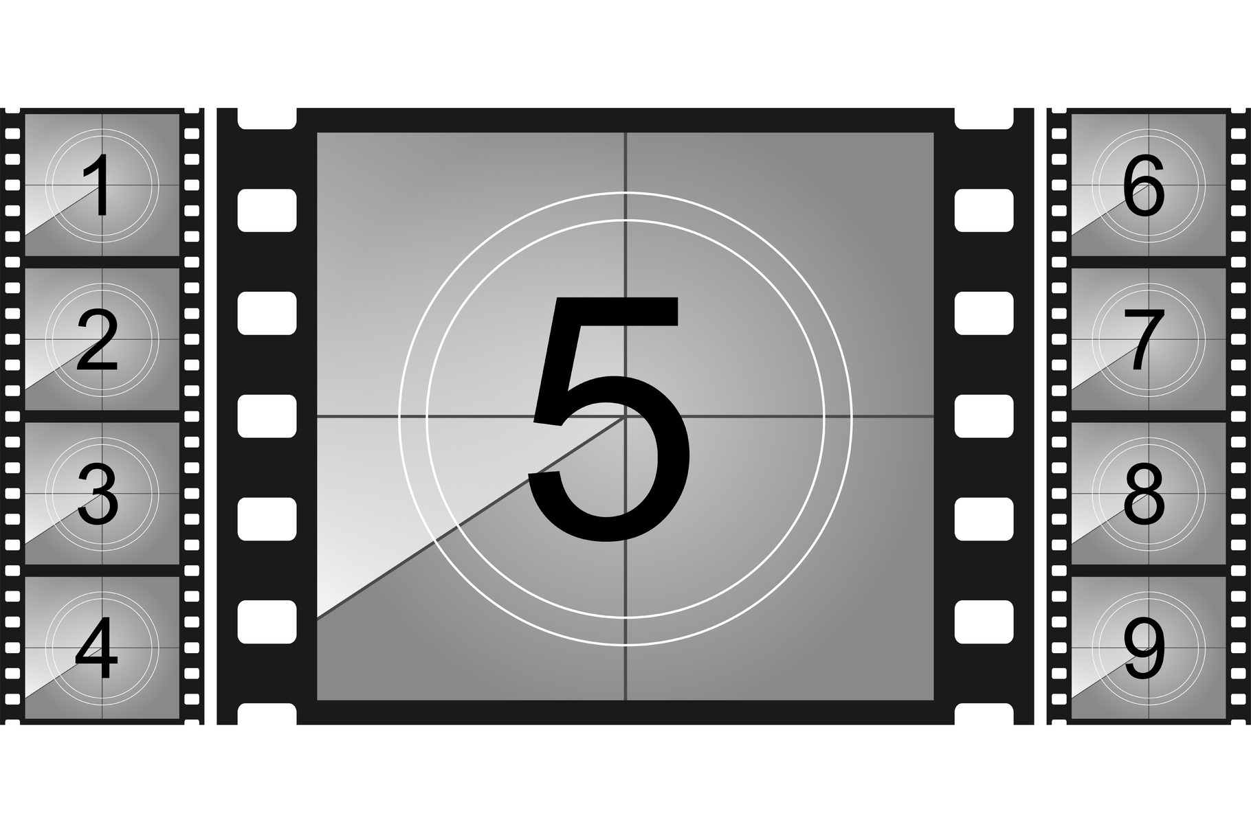 Countdown frame. Movie timer count. | Texture Illustrations ~ Creative ...