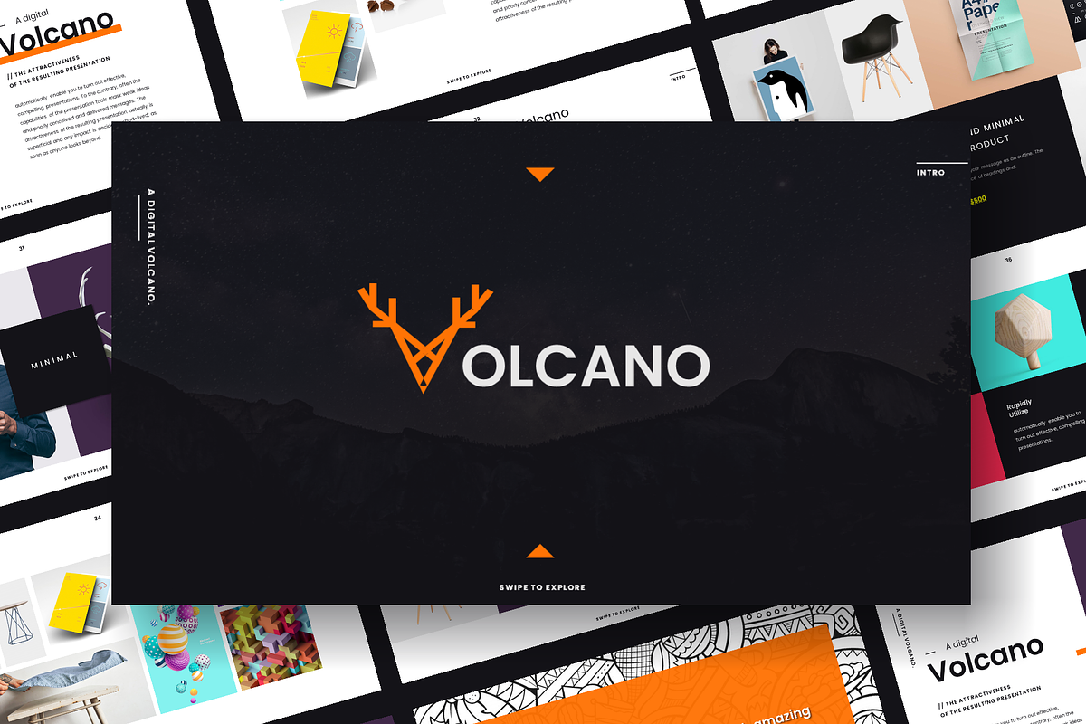 Volcano - Powerpoint Template, a Presentation Template by Mikokit