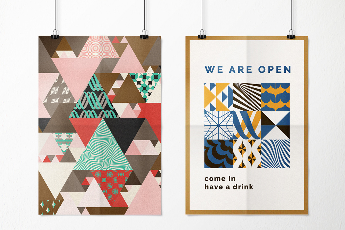 Geometric Fun - Patterns Bundle, a Pattern Graphic by kloroform