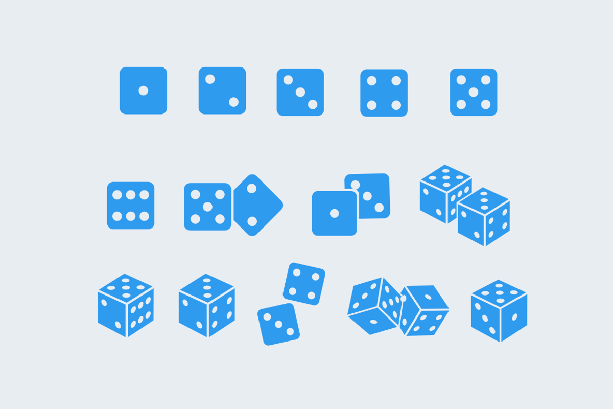 15 Dice Icons, an Icon by Creative VIP