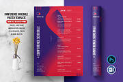 Conference Schedule Poster Template, a Flyer Template by retrographix