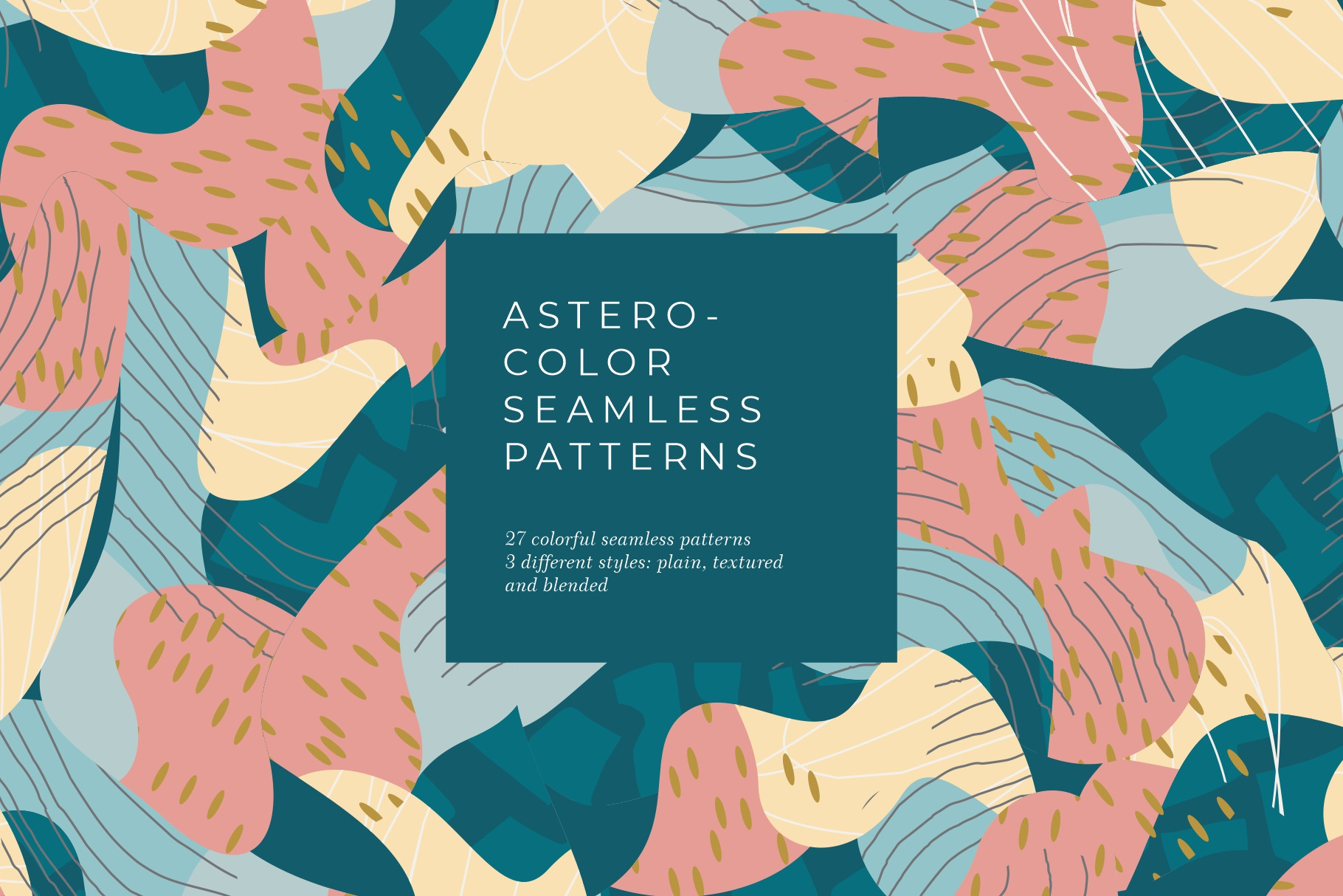 Astero-Color Seamless Patterns, a Pattern Graphic by tifftuff