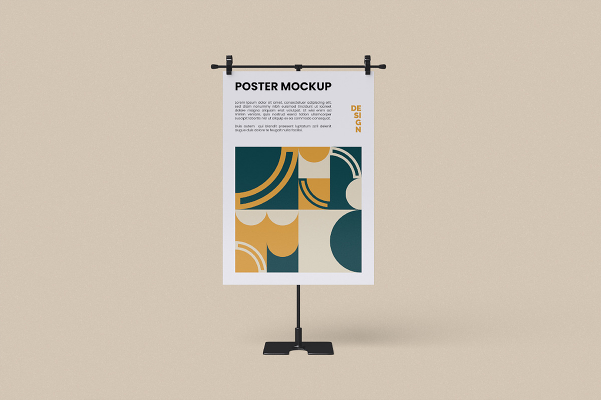 Poster Stand Mockup, an Advertising Mockup by HanaSaka_Studio ...
