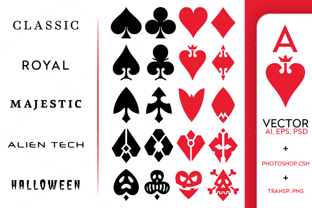 Full Deck of 52 Playing Cards, an Illustration by pixaroma