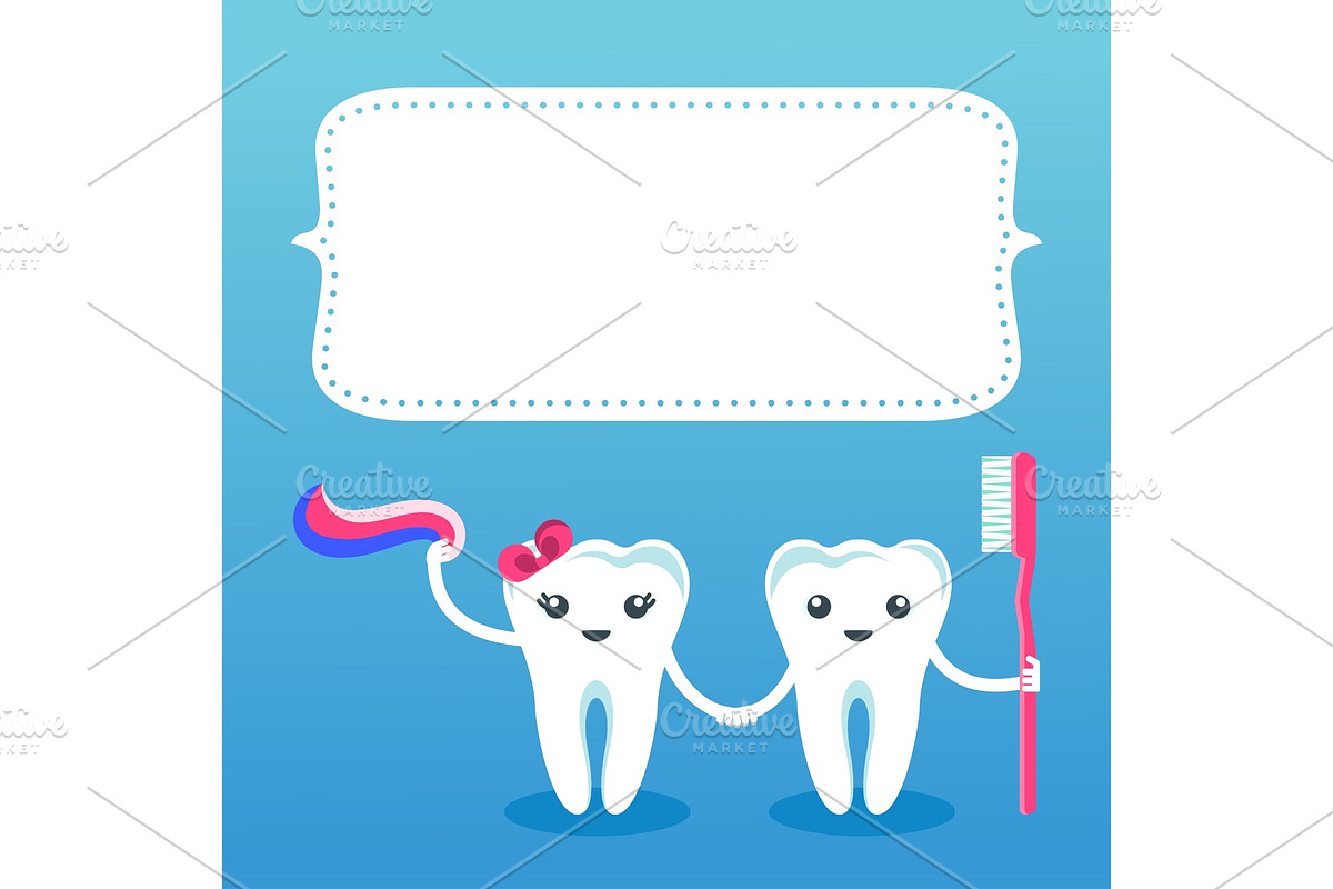 cute smiling happy tooth card, an Object Graphic by Quarta | Creative ...