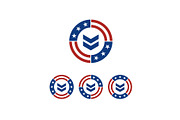American Flag & Military Ranks Logo, a Branding & Logo Template by Enola99d