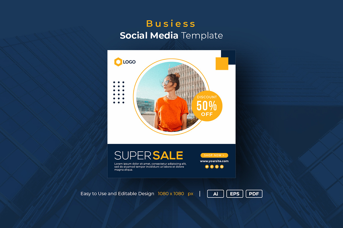 Instagram Post Banner, a Social Media Template by DreamStudio-eg
