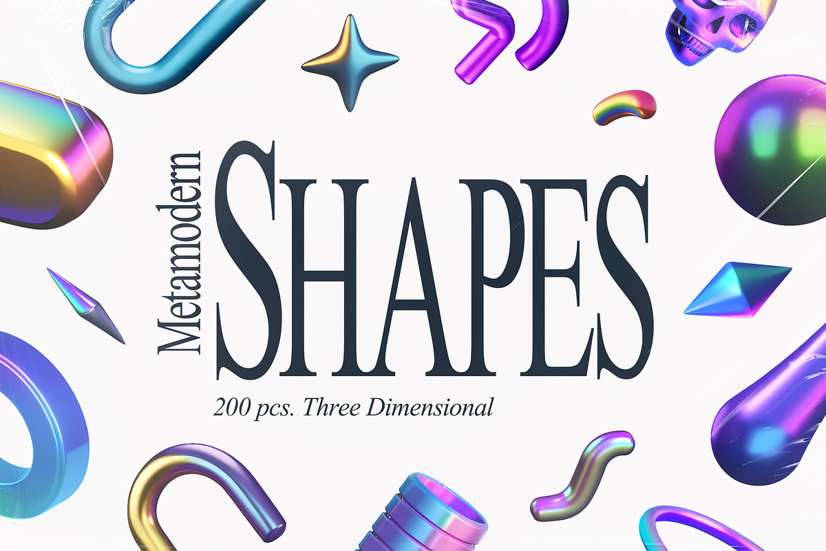 Metamodern SHAPES 3D, an Object Graphic by Ckybe's Corner