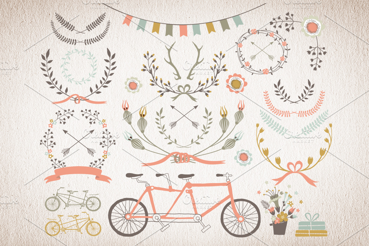 Graphic elements. More than 120!, an Illustration by GrafikBoutique