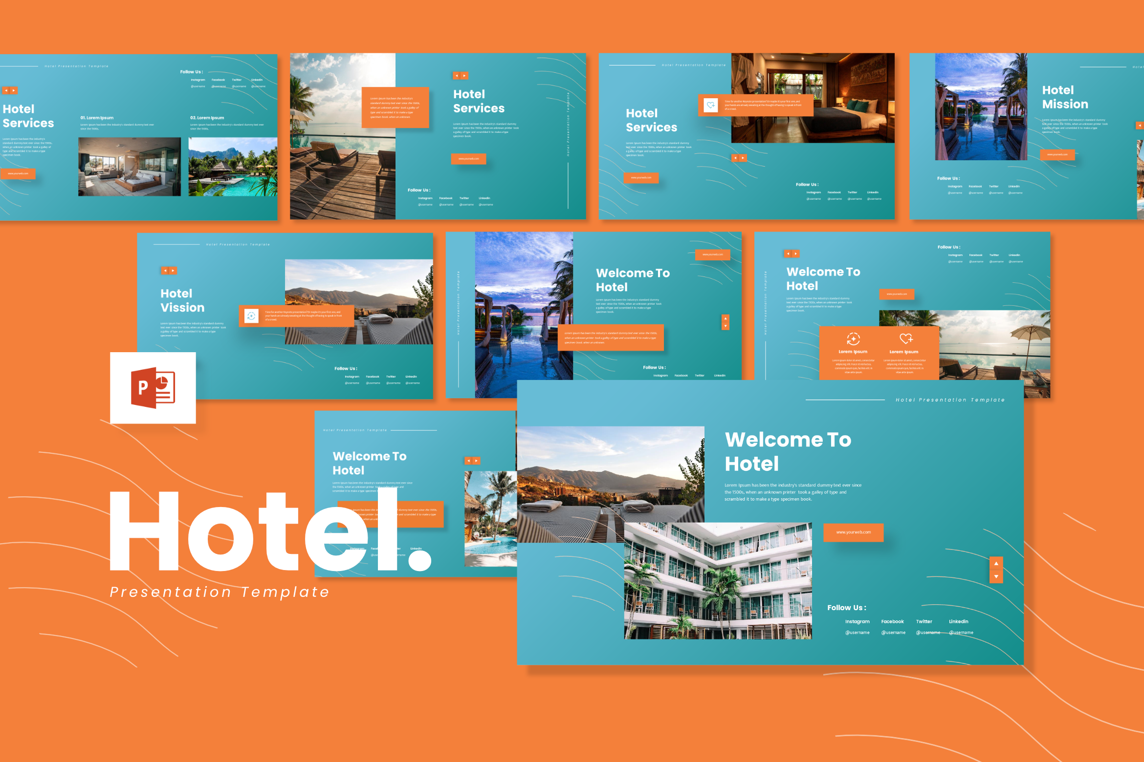 Hotel Powerpoint Template, a Presentation Template by Jaruka | Creative ...