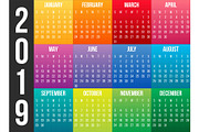 Colorful calendar background., a Work Illustration by HAPPY VECTOR