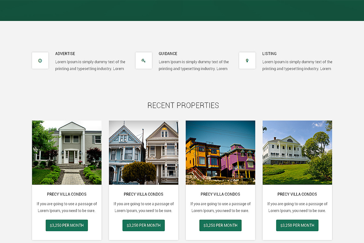 Real Estate One Page Theme, a Landing Page Template by IceTemplates