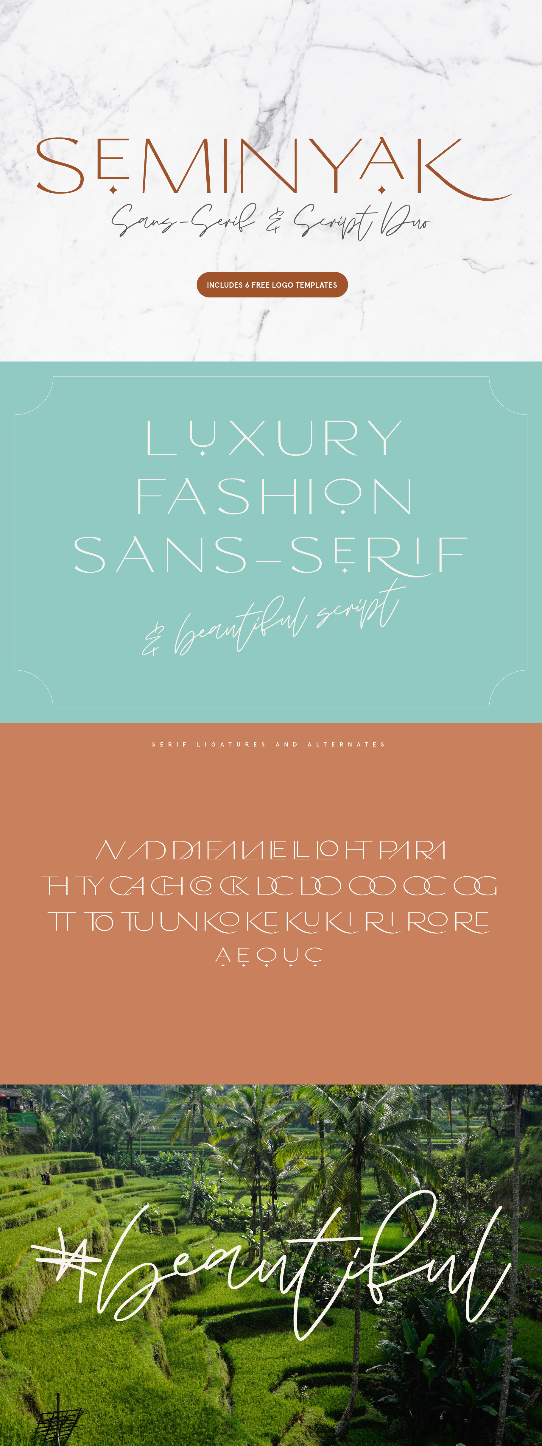 Seminyak Font Duo + Logo Bundle, a Sans Serif Font by Studio Aurora