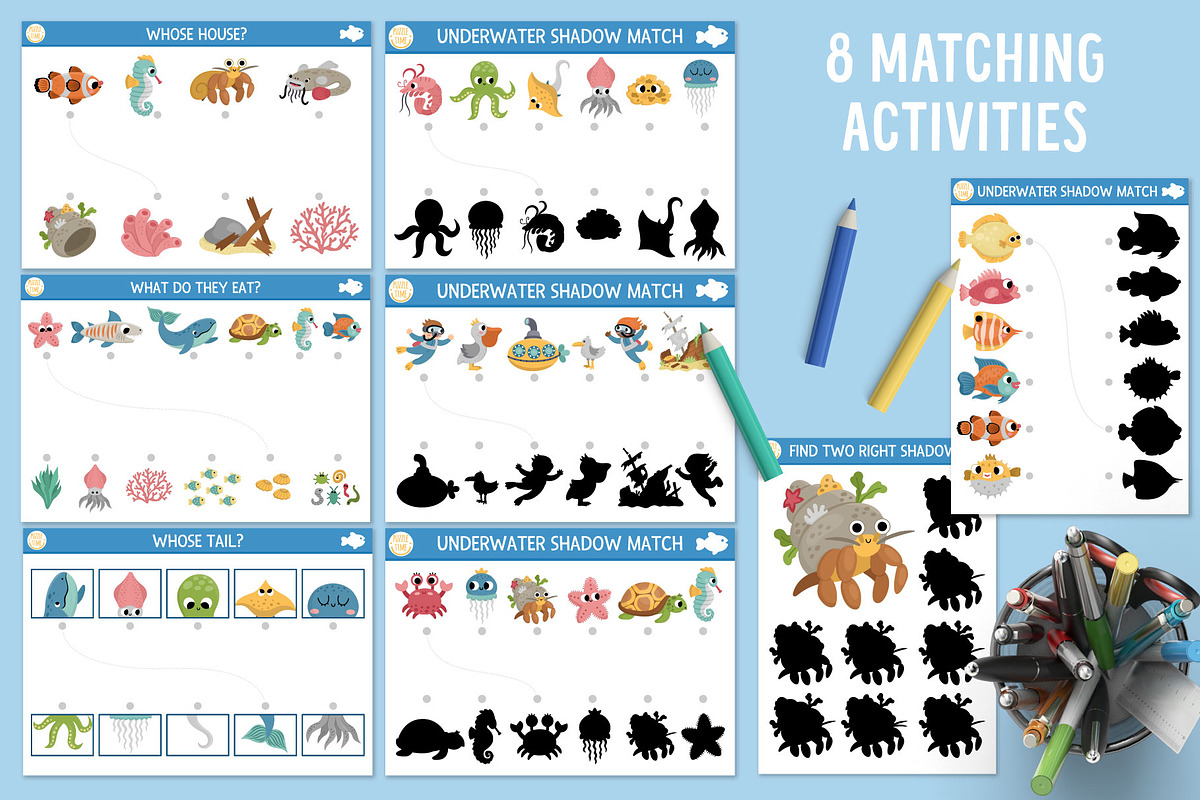 Under the sea games and activities, an Education Illustration by Lexi Claus