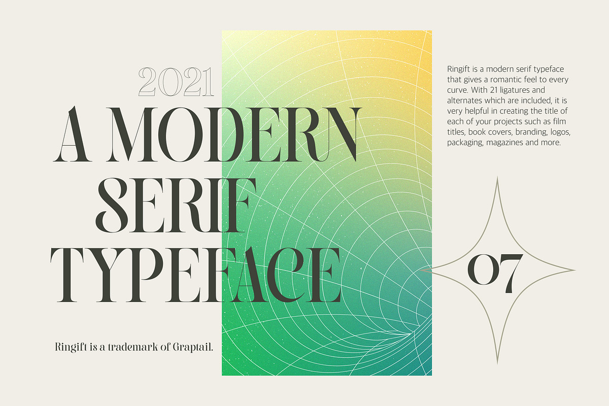 Ringift - A Modern Serif, a Serif Font by Graptail
